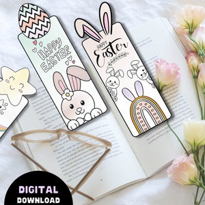 Easter Coloring Bookmarks BUNDLE, Printable Easter Eggs Coloring Pages ...