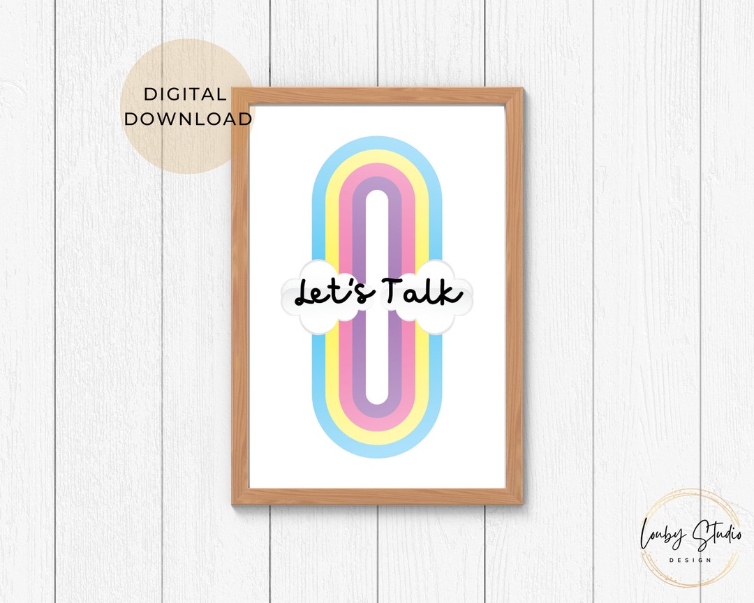 Boho Speech Therapy Poster: Let's Talk Decor (digital Download) - Etsy