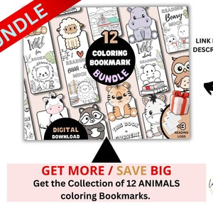 Woodland Animals Coloring Bookmarks Page, Printable Coloring Bookmarks ...
