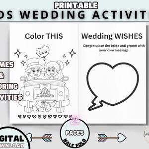 Kids Wedding Coloring Pages, Kid Activity Kit Wedding, Kids Coloring ...