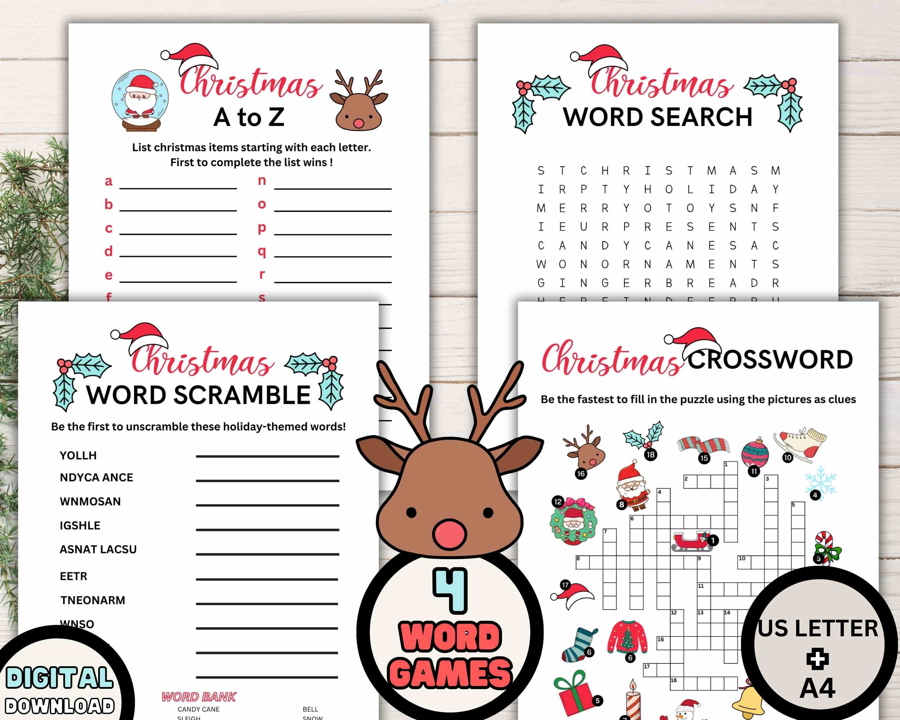 Printable Christmas Activities Kids Activity Book, Classroom Christmas ...