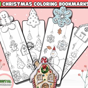 Printable Christmas Coloring Bookmarks, Kids Christmas Activity ...