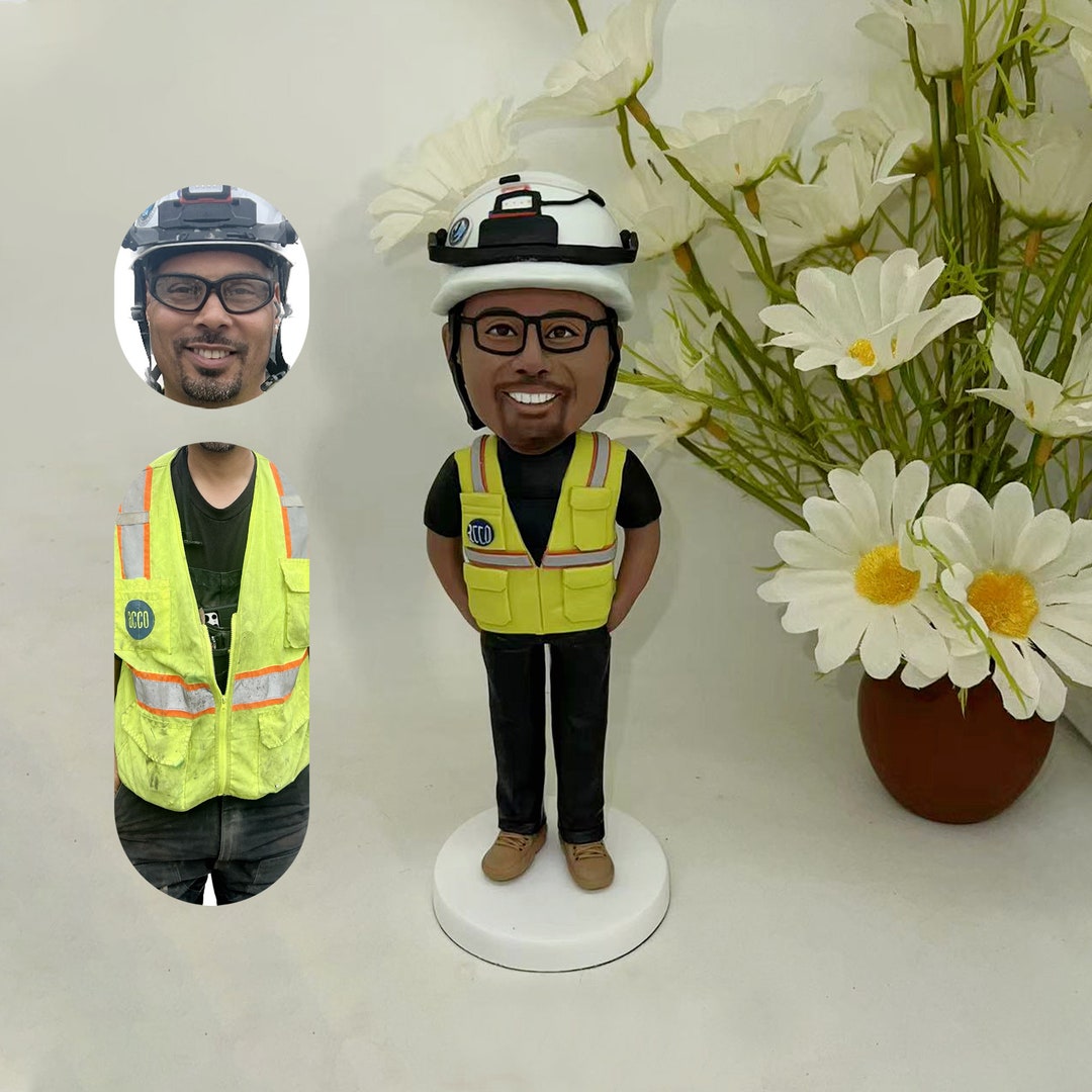 Custom Worker Bobble Head Doll, Bobble Head Doll for Construction ...