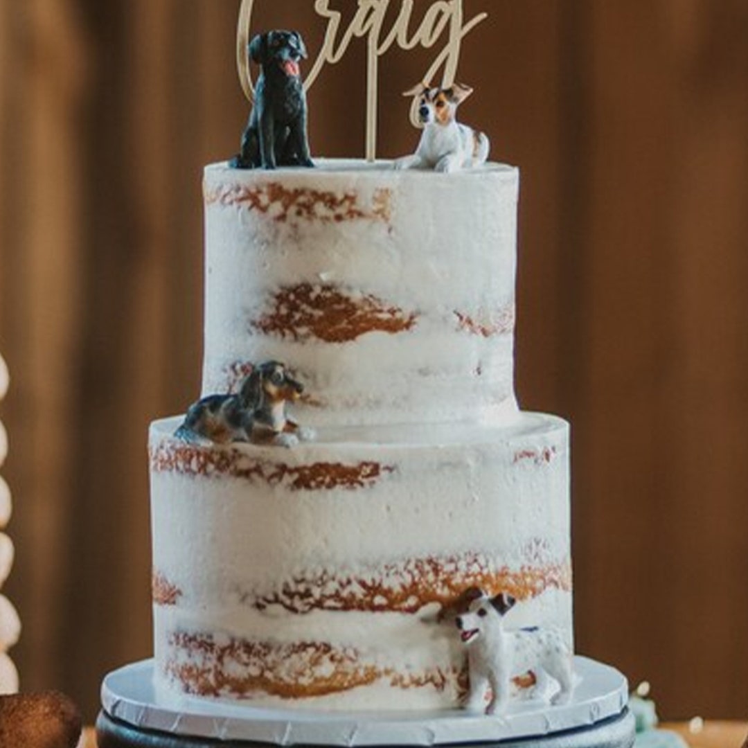 Pet Birthday Cake Topper, Anniversary Pet, Dog Figurines, Dog Birthday ...