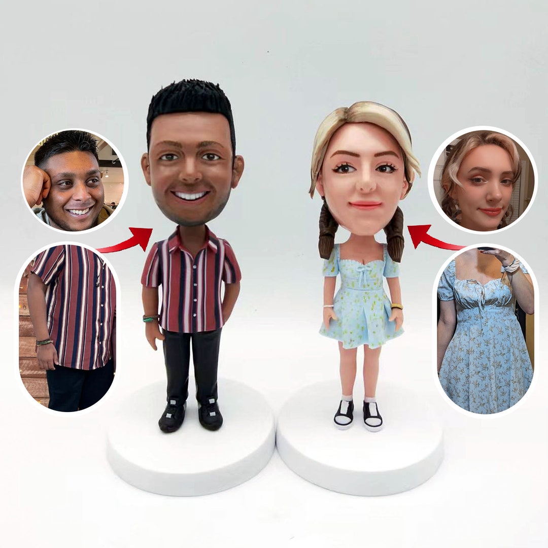 Custom Bobblehead Dolls for Indian Boyfriends, Personalized Couple ...