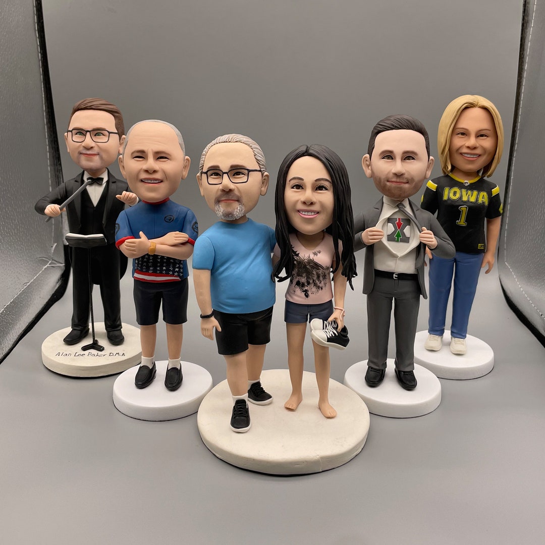 Custom Bobbleheads; Father-daughter Bobbleheads, Personalized Custom 3D ...