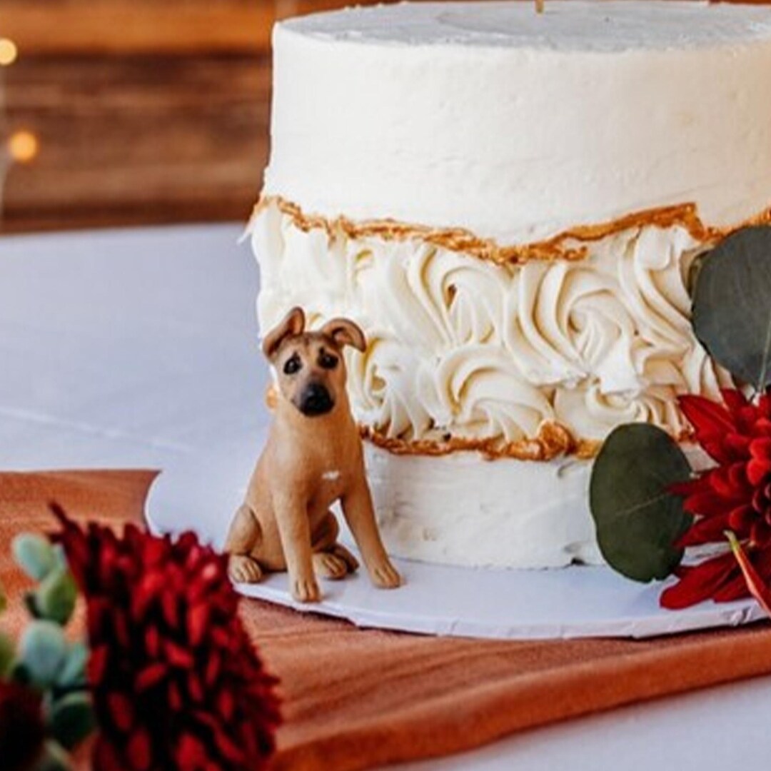 Dog Wedding Cake Topper Sculpture , Dog Personalized Wedding Cake ...