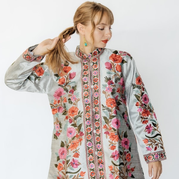 Embroidered Coat - Etsy