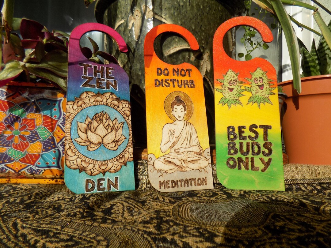 Funky Handmade Door Hangers, Meditation, Buddha, Best Buds, Stoner ...
