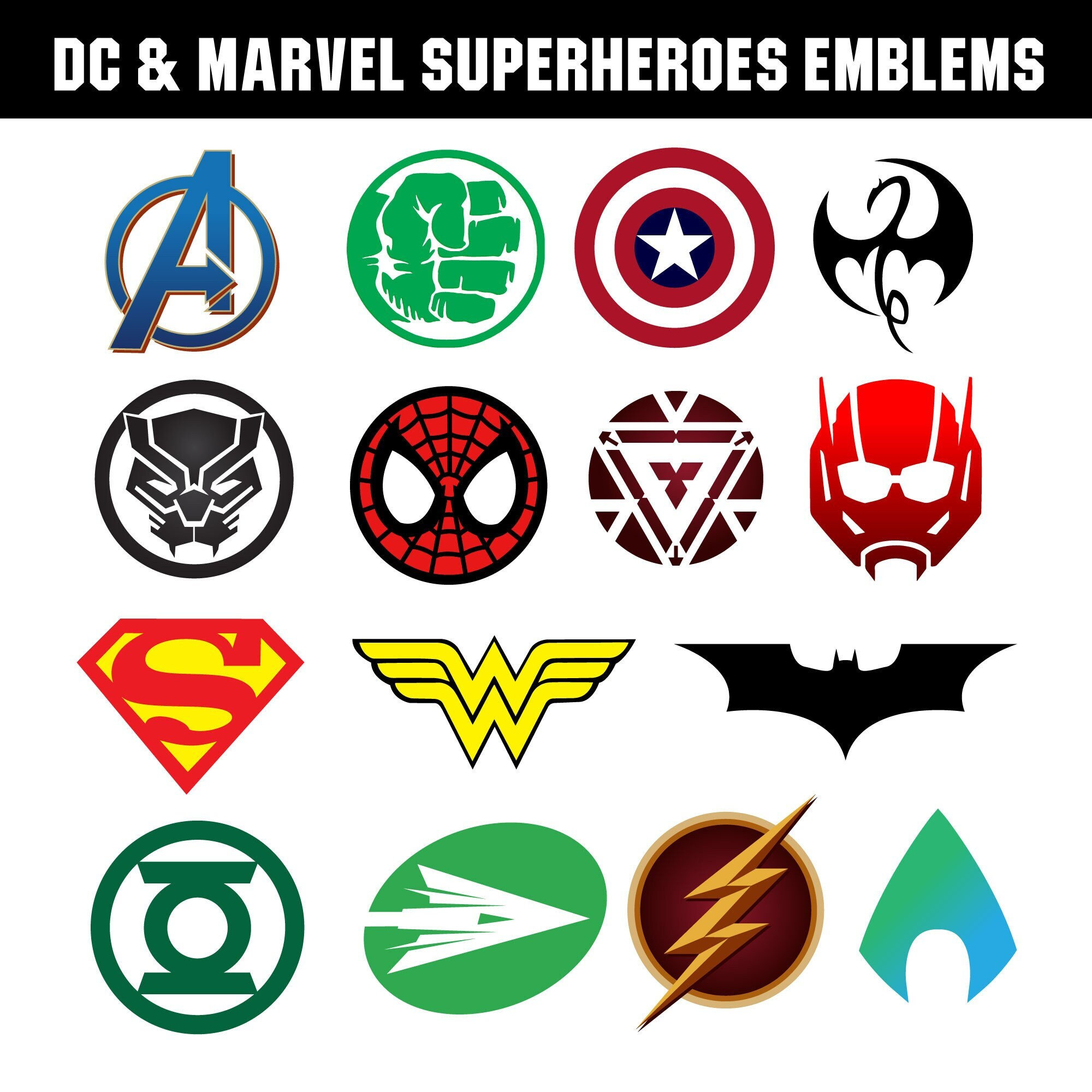 Marvel Characters Logos