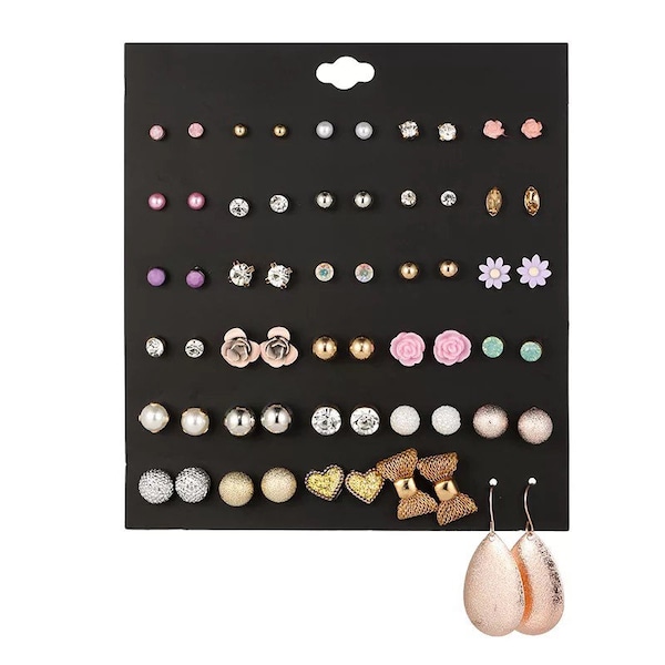 Stud Earrings Set - Etsy UK
