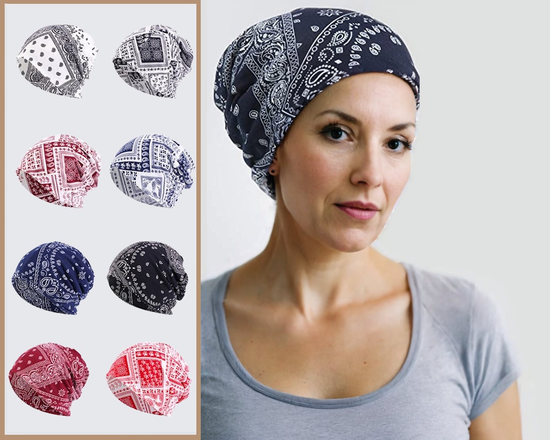 Sleep Chemo Hat, Beanie Turban Hat, Chemotherapy Scarf, Beanie Cap ...