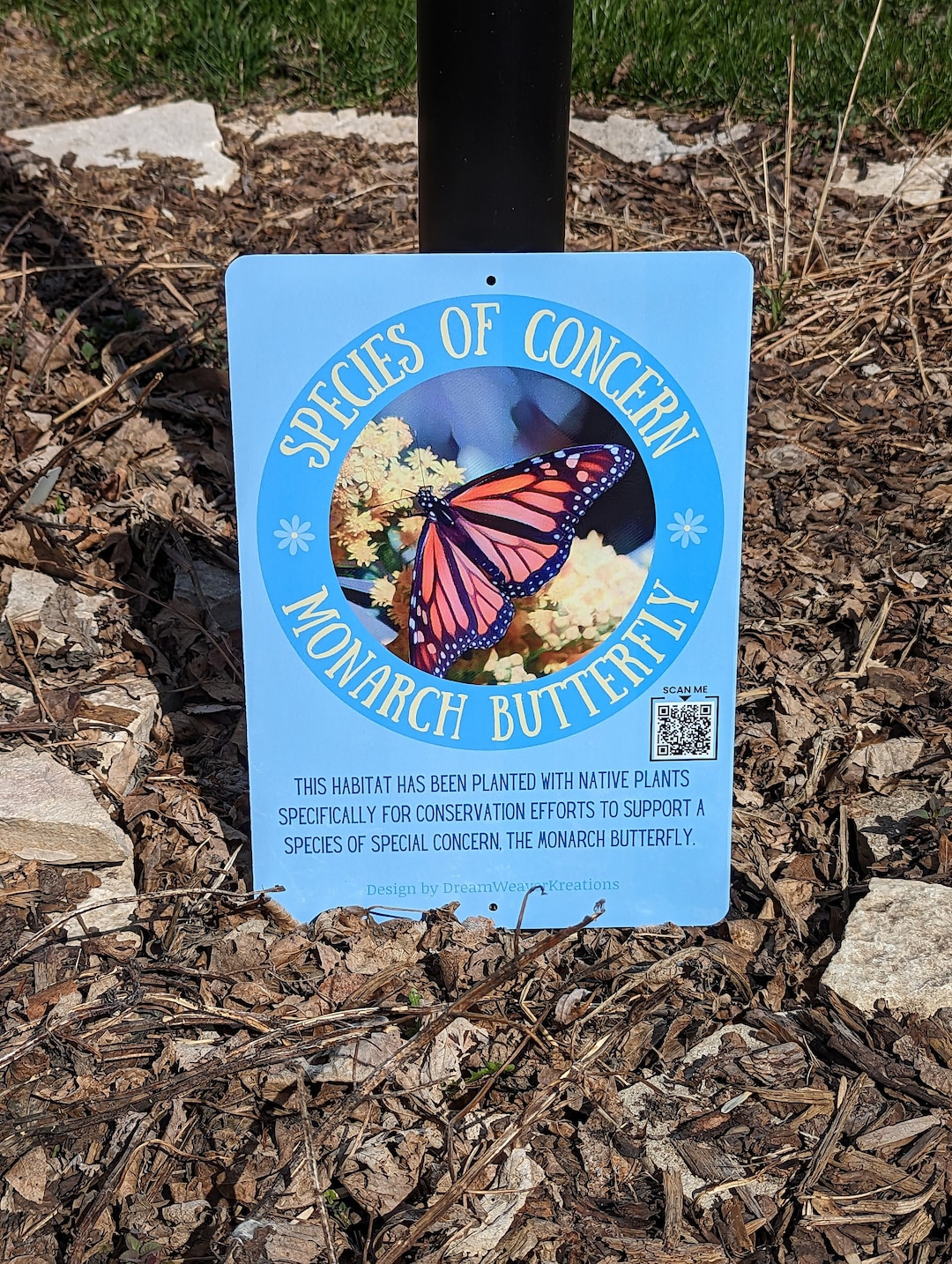 Pollinator Habitat Sign Promoting Conservation of Monarch Butterfly ...