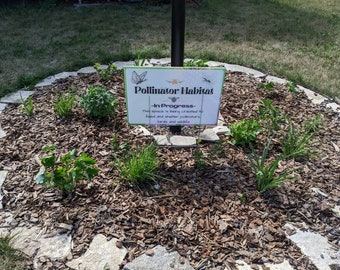 Kids Educational Pollinator Habitat Sign Promoting Native - Etsy