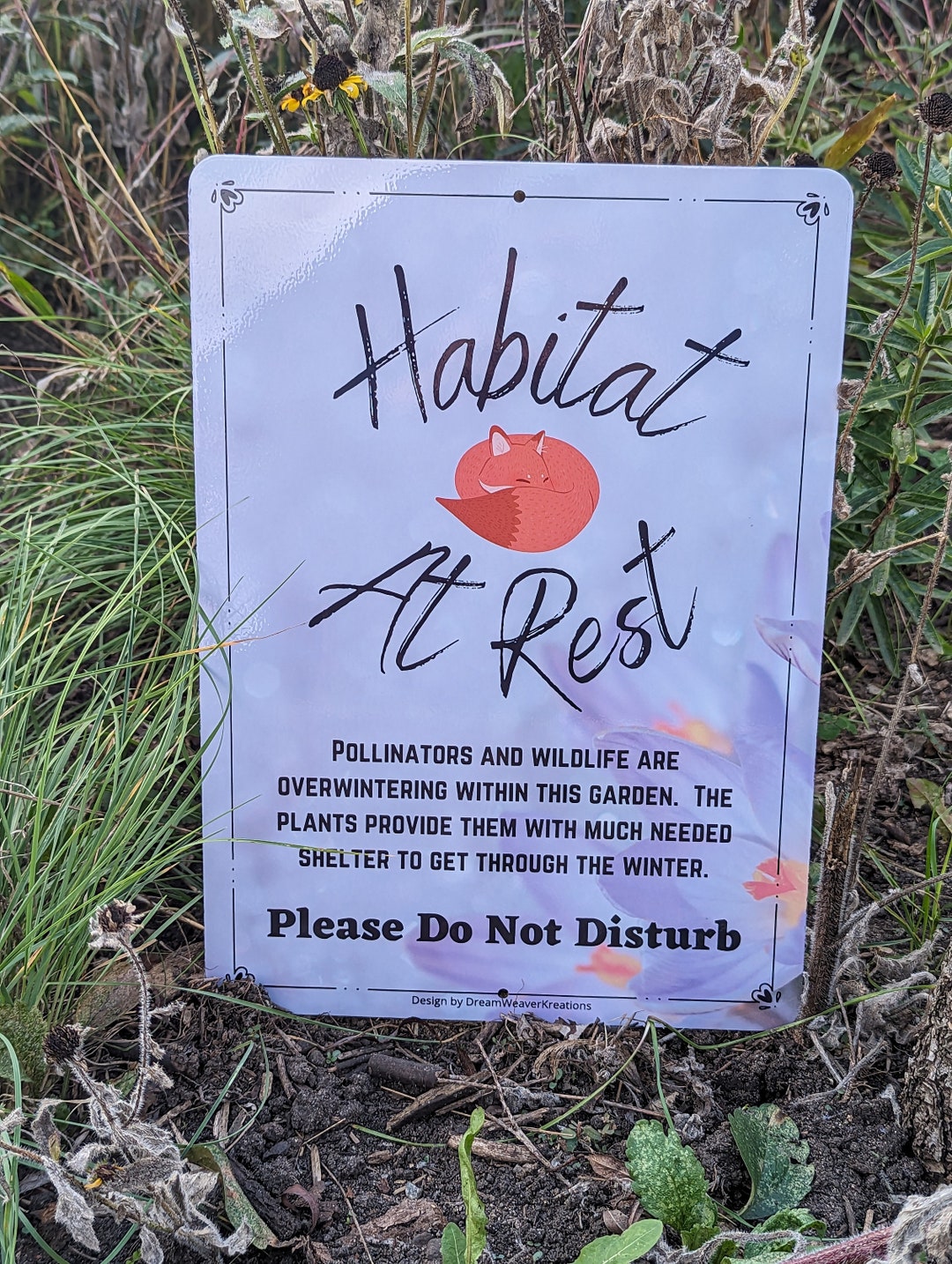 Habitat at Rest Garden Sign: Wildlife-friendly Aluminum Sign - Etsy