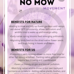 No Mow Movement Sign: Pollinator Garden, Native Plants, Aluminum ...