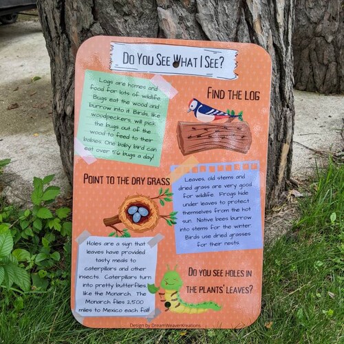 Kids Educational Pollinator Habitat Sign Promoting Native - Etsy