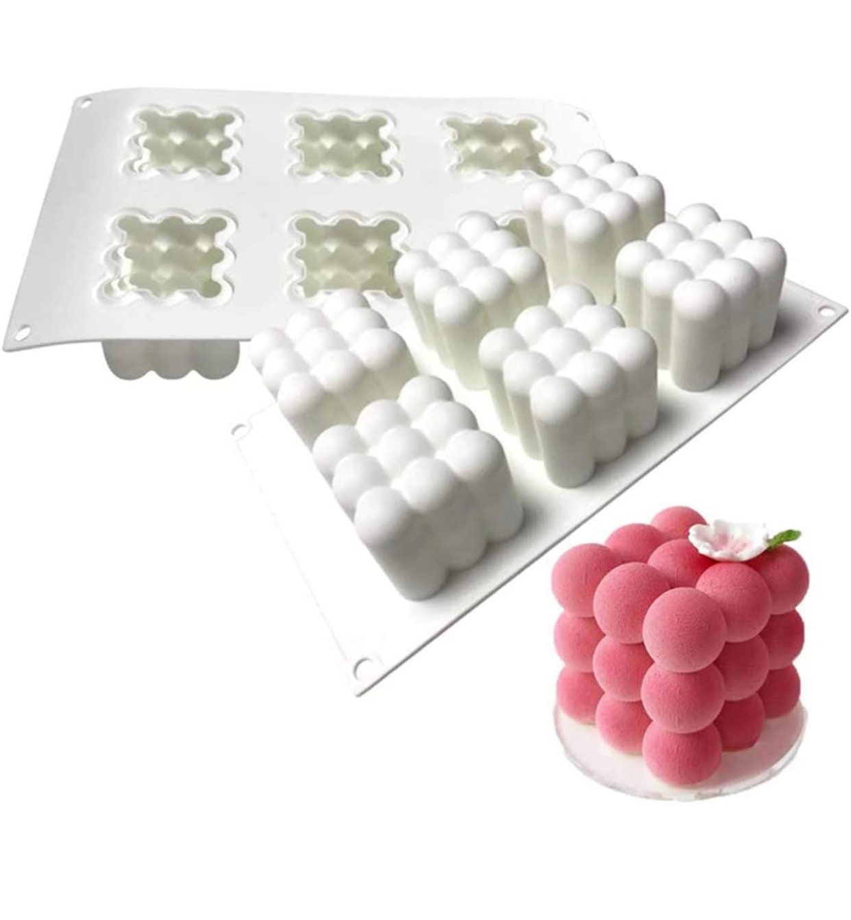 6 Cavity 3D Silicone Rubik's Cube Bubble Mould for Cake - Etsy UK