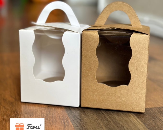 Single Individual Window Cupcake Box Muffin Cakebox Cookie Box With ...