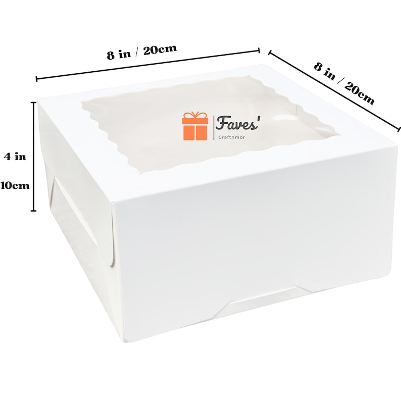 White Cake Boxes Cupcake Box Bento Cake Boxes With Window Lid for ...