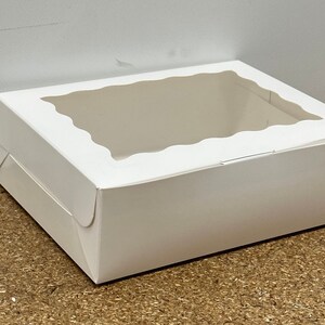 8 Inch White Cookie Boxes With Window Party Favour Boxes Pastry Gift ...