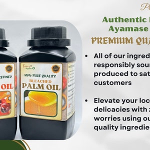 Bleached Palm Oil | Ofada & Ayamase Sauce, 1 Litre - Etsy