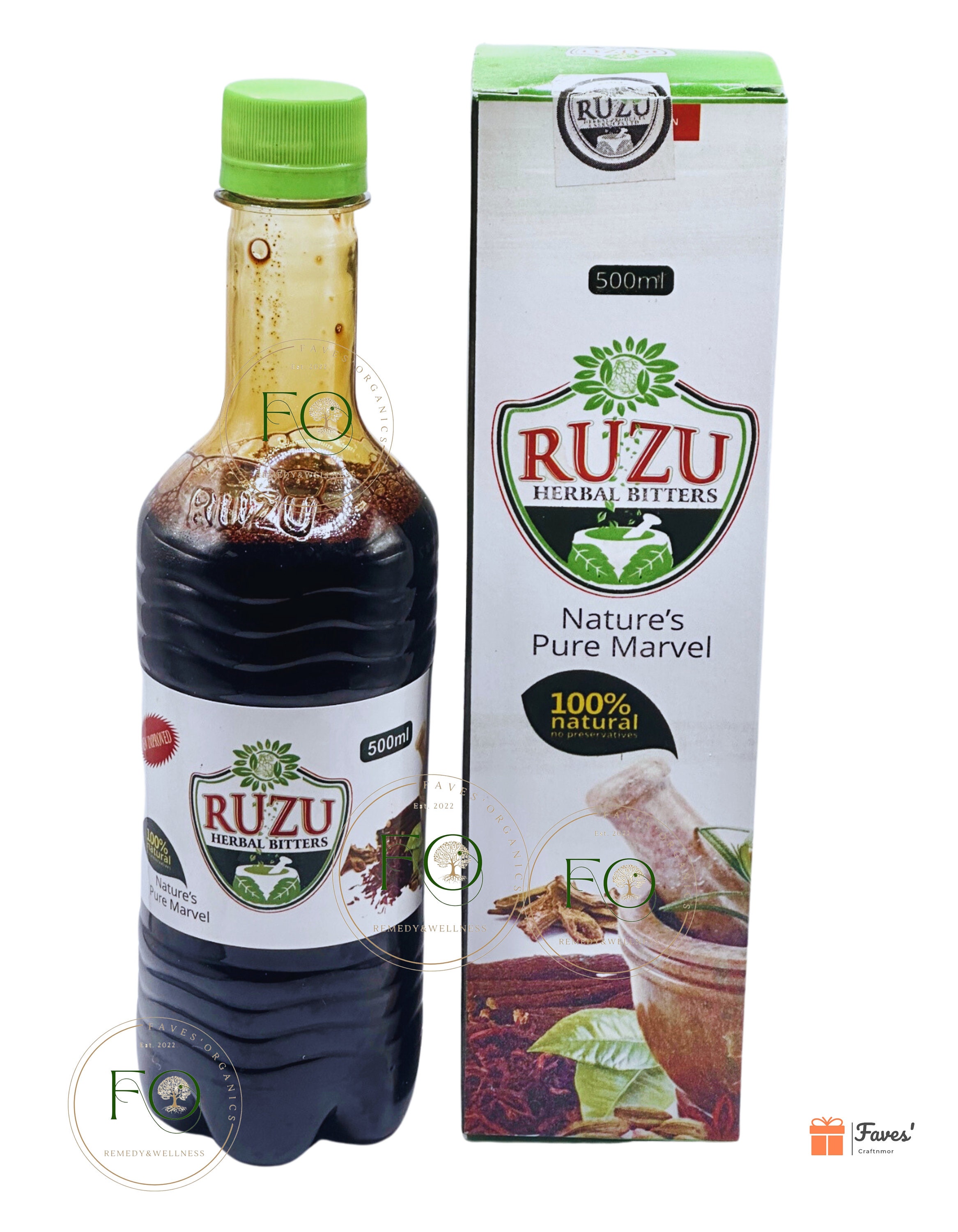 RUZU Herbal Bitters Natures Pure Marvel 500ml 16.9 Fl Oz - Etsy