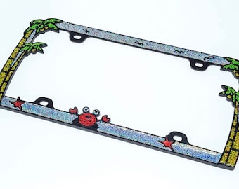 Palm Trees License Plate Frame - Etsy