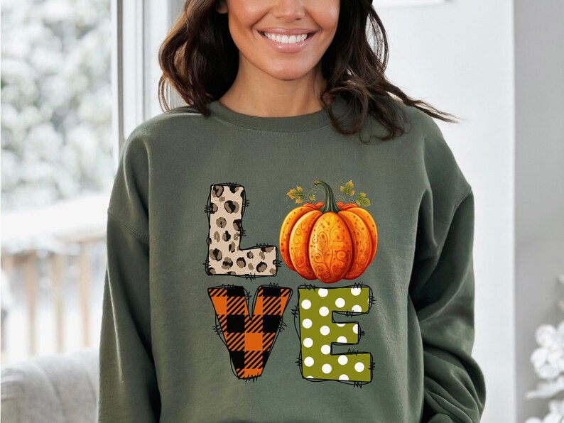 Fall LOVE Sweatshirt Autumn Sweatshirt Cute Fall Shirt for - Etsy