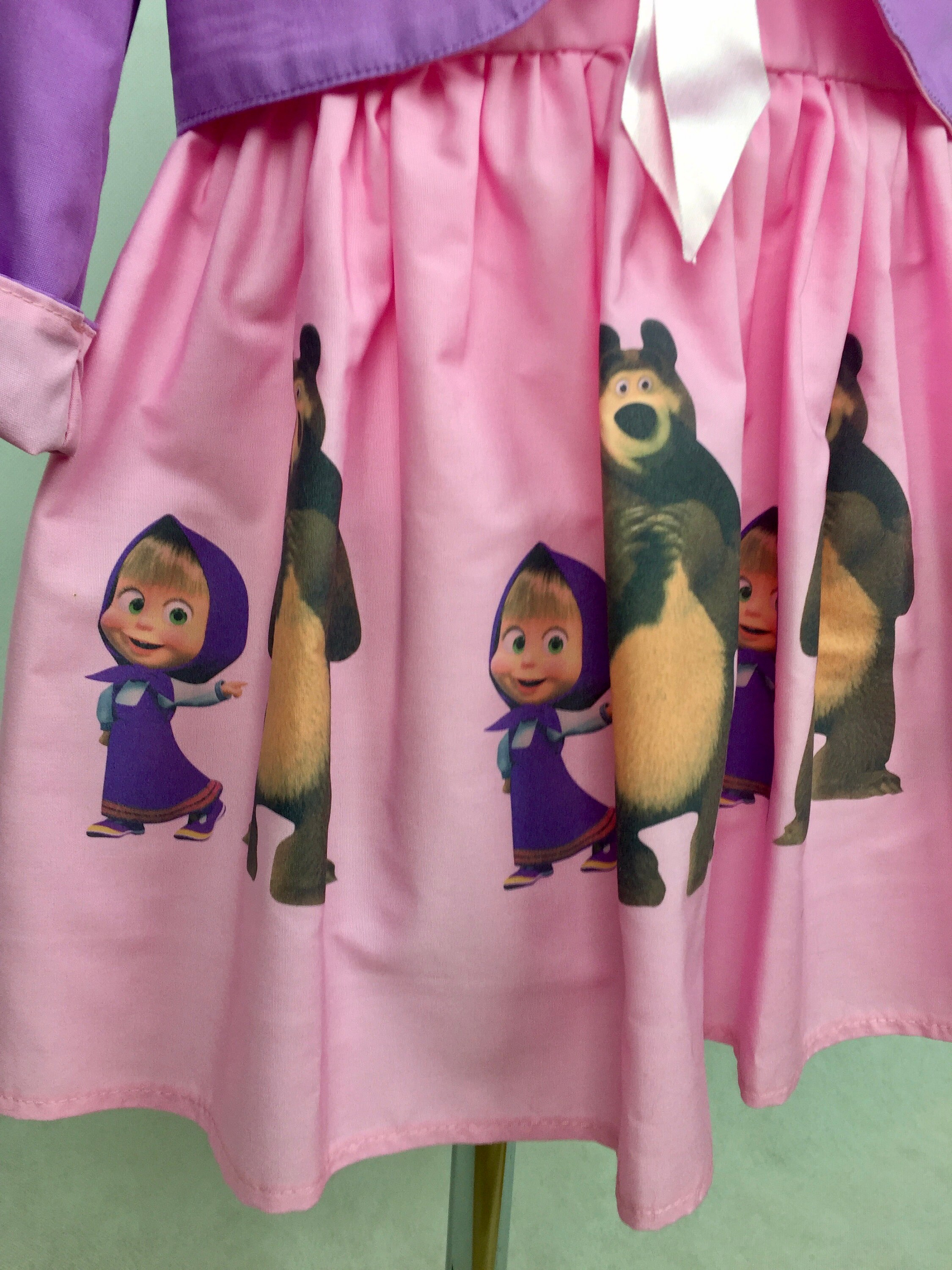 Masha and the Bear Dress / Masha Outfit / Masha Birthday Dress, Masha ...