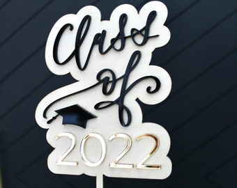Class of 2022 Graduation Modern Cake Topper Premium - Etsy