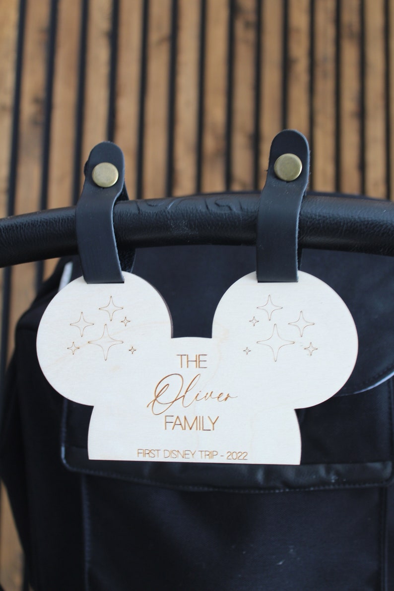 Disney Inspired Personalized Stroller Sign Mickey Ears Decor - Etsy
