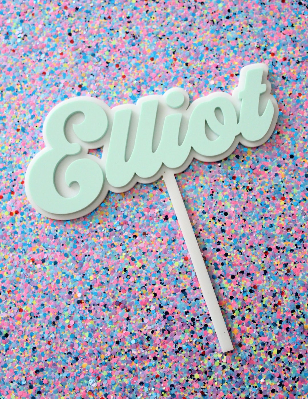 Personalized Retro Birthday Cake Topper 70's Themed - Etsy