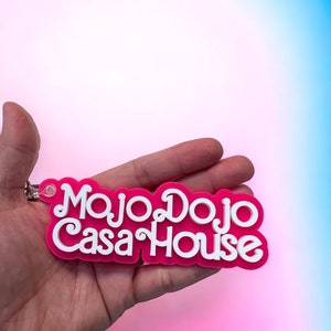 Mojo Dojo Malibu Doll Inspired Keychain With Jumbo Tassels, Hot Pink ...