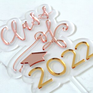 Class of 2022 Graduation Modern Cake Topper Premium - Etsy