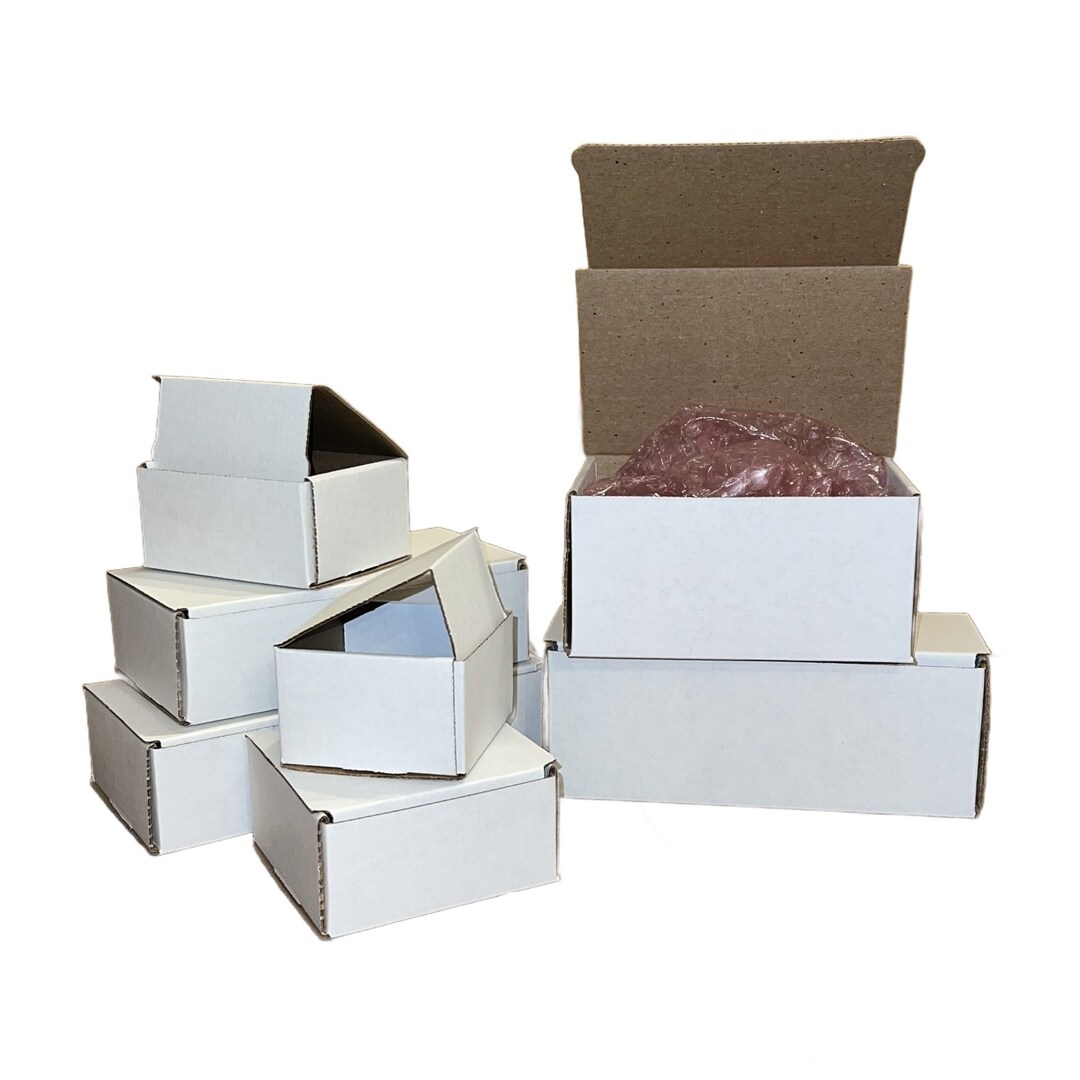 100 4x4x3 White Cardboard Paper Boxes Mailing Packing Shipping Box ...