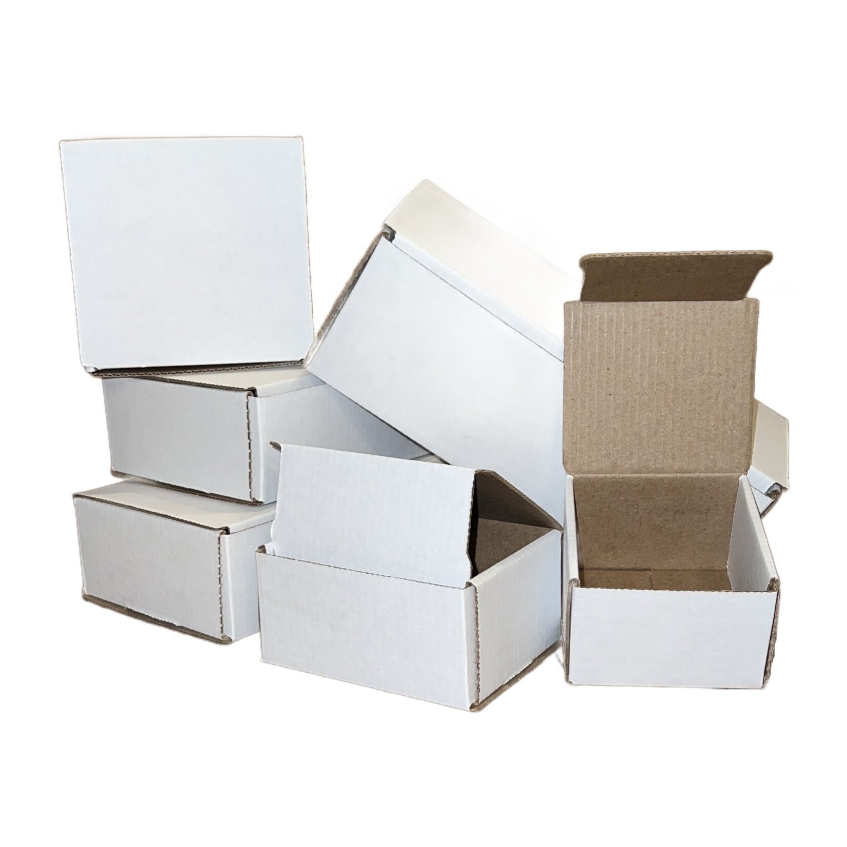 100 4x4x3 White Cardboard Paper Boxes Mailing Packing Shipping Box ...
