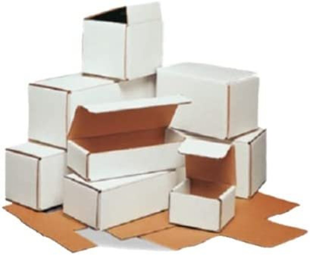 500 3x3x2 White Cardboard Paper Boxes Mailing Packing Shipping Box ...