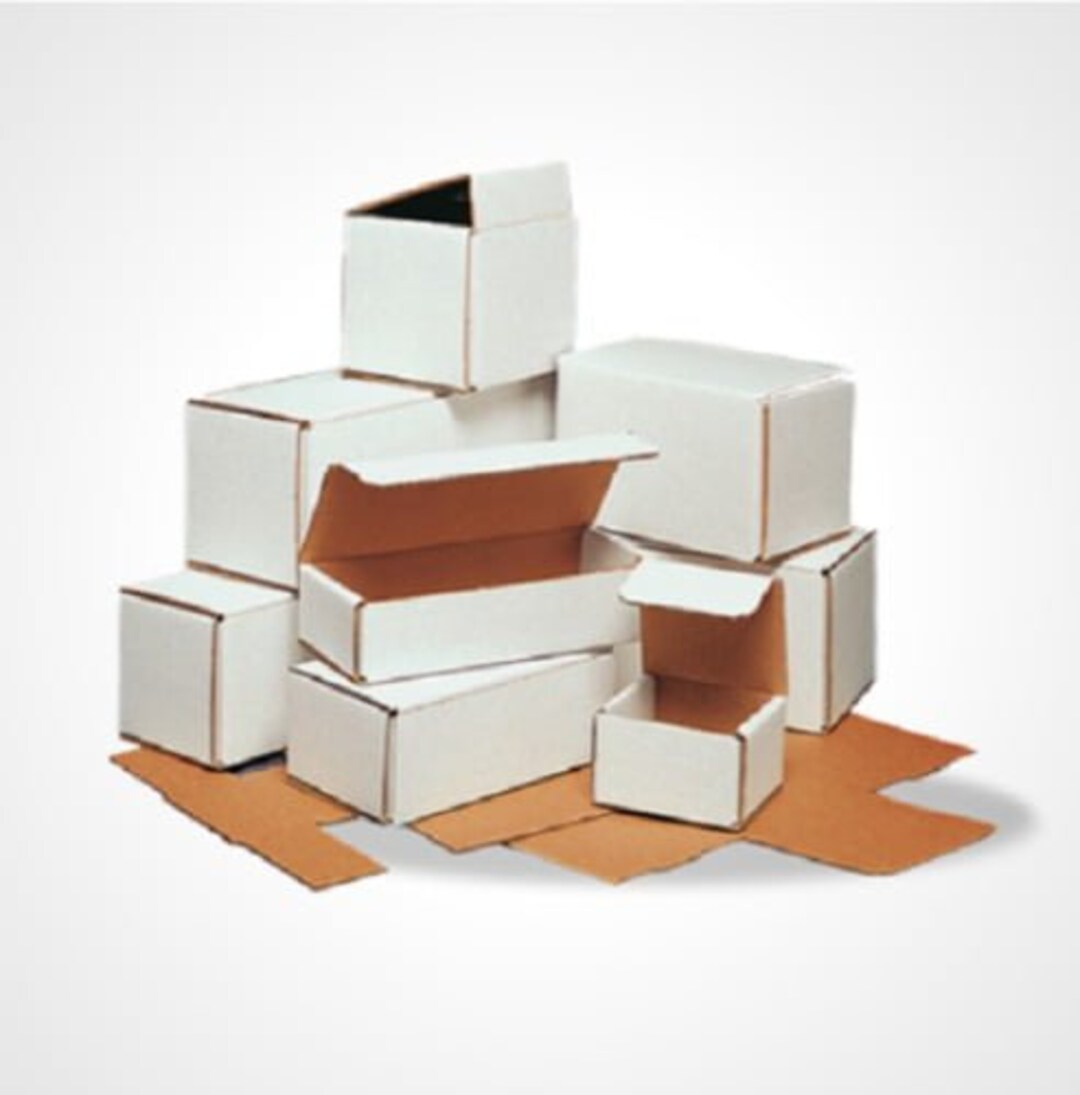 100 4x2x2 White Cardboard Paper Boxes Mailing Packing Shipping - Etsy