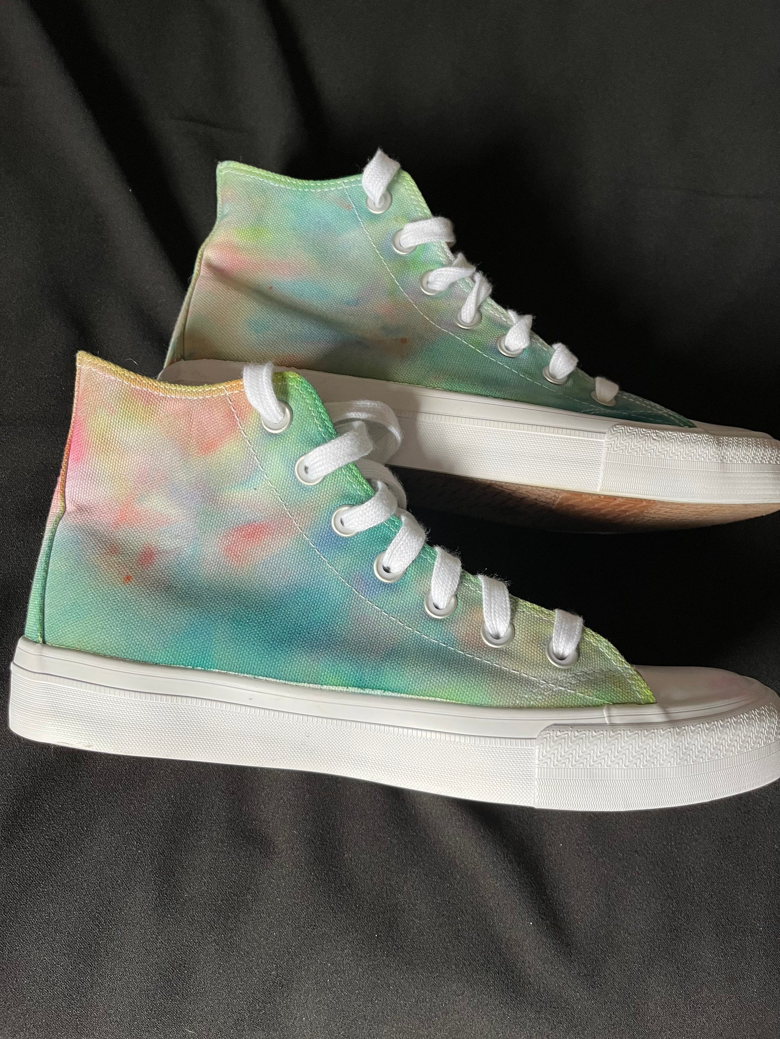 Custom Hand Dyed High Tops - Etsy