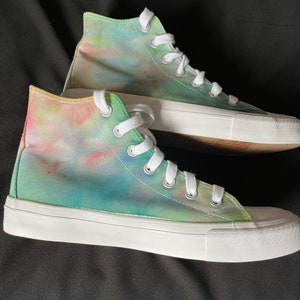 Custom Hand Dyed High Tops - Etsy