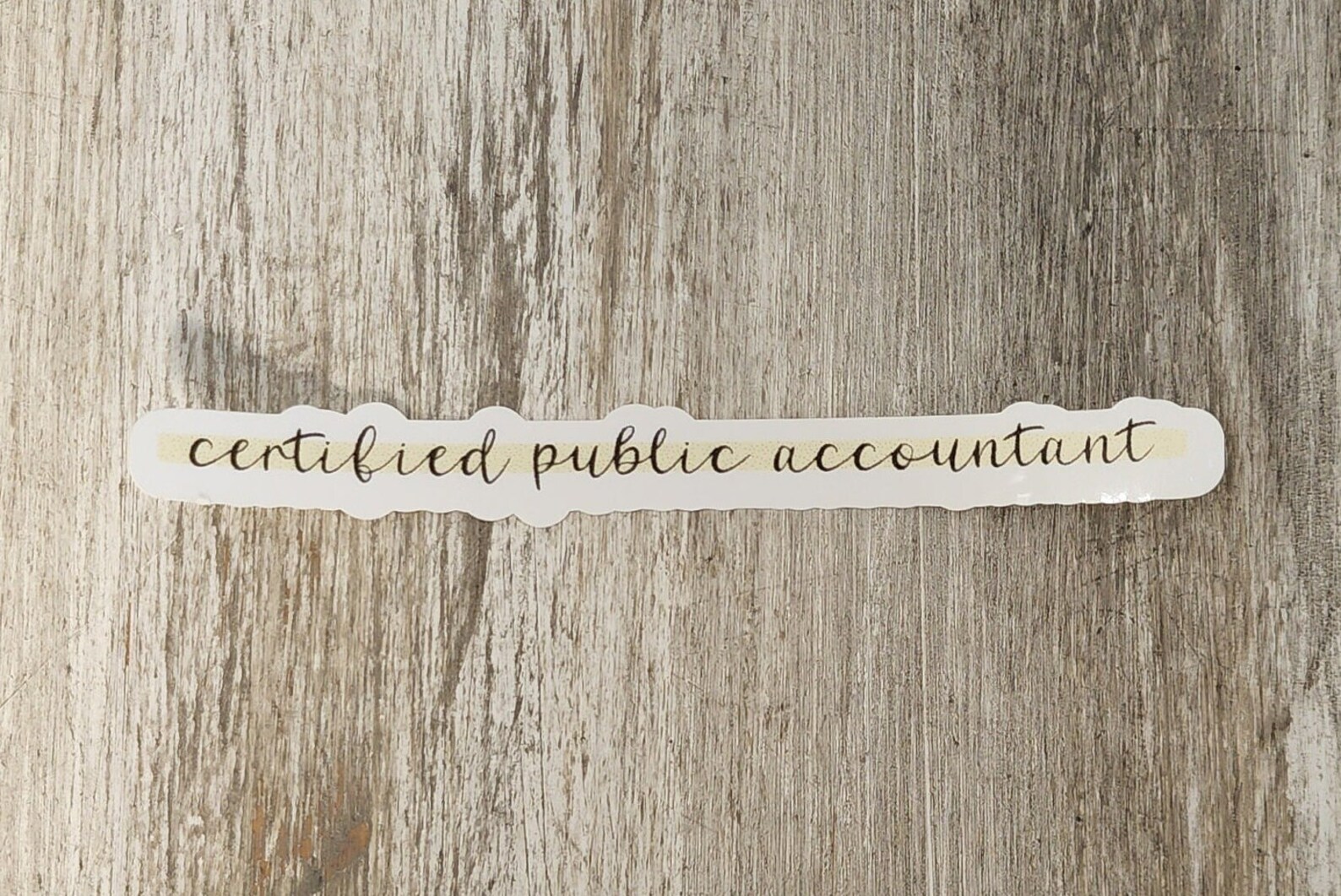 CPA Sticker in Yellow - Glossy Finish - Etsy