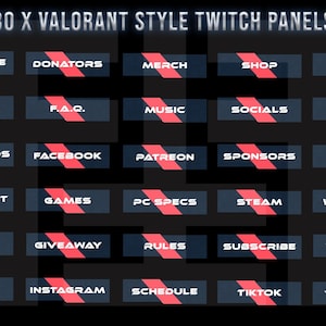 30 VALORANT / Sci-fi Styled Twitch Panels - Premade *instant Delivery ...
