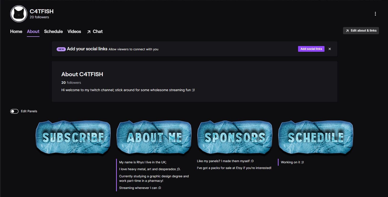 30 COMPLETE Ice Effect Twitch Panels - Premade *instant Delivery* - Etsy