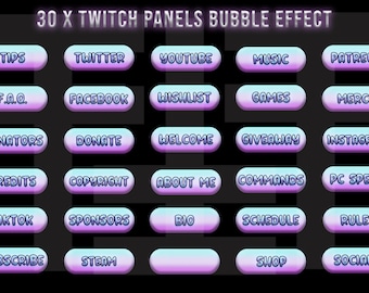 30 COMPLETE Ice Effect Twitch Panels - Premade *instant Delivery* - Etsy