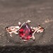 Pear Shaped Ruby Gemstone Jewelry Engagement Ring 14K Yellow Gold Twig ...