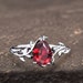 Pear Shaped Ruby Gemstone Jewelry Engagement Ring 14K Yellow Gold Twig ...