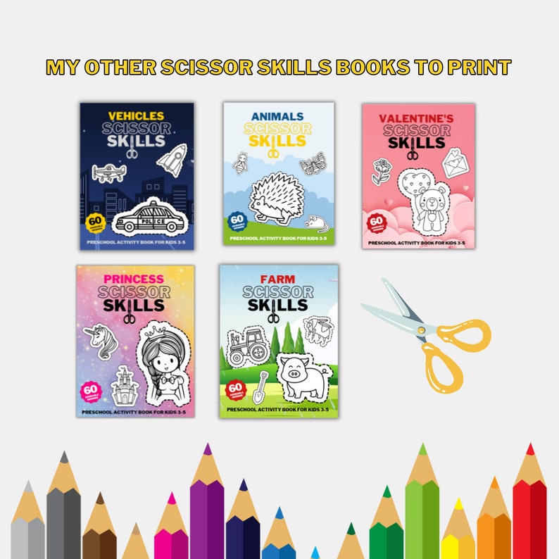 Valentine's Scissor Skills Preschool Activity for Kids 3-5 - Etsy
