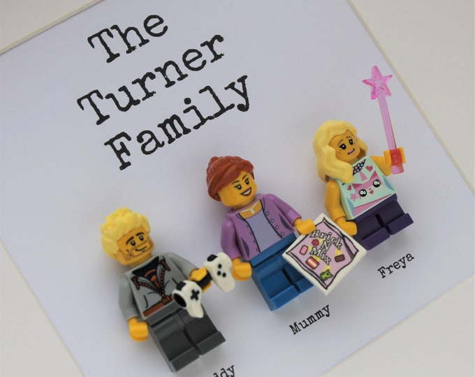 Personalised Family Mini Figure Boxframes - Etsy