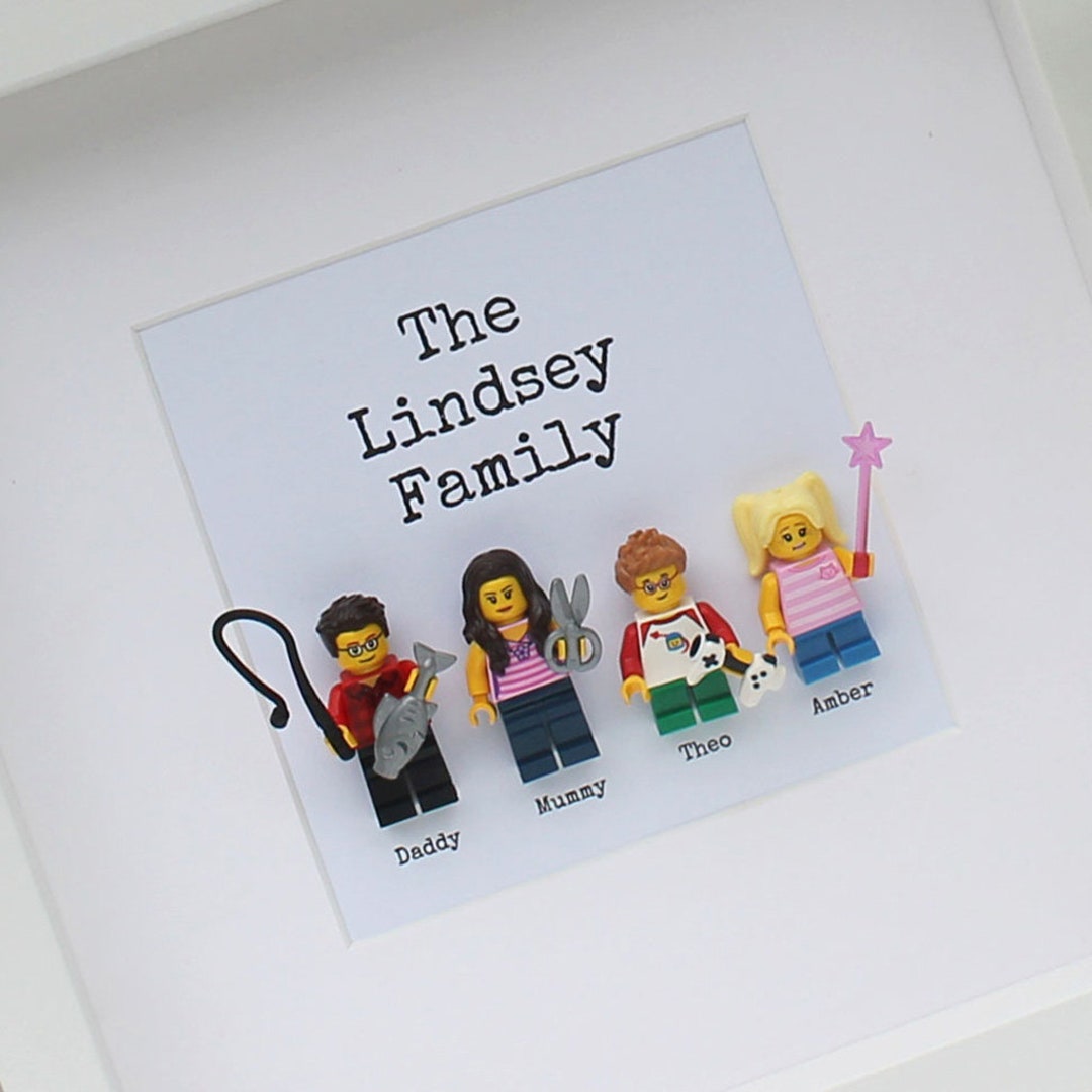 Personalised Family LEGO® Frame, Custom Made Gift for the Family ...